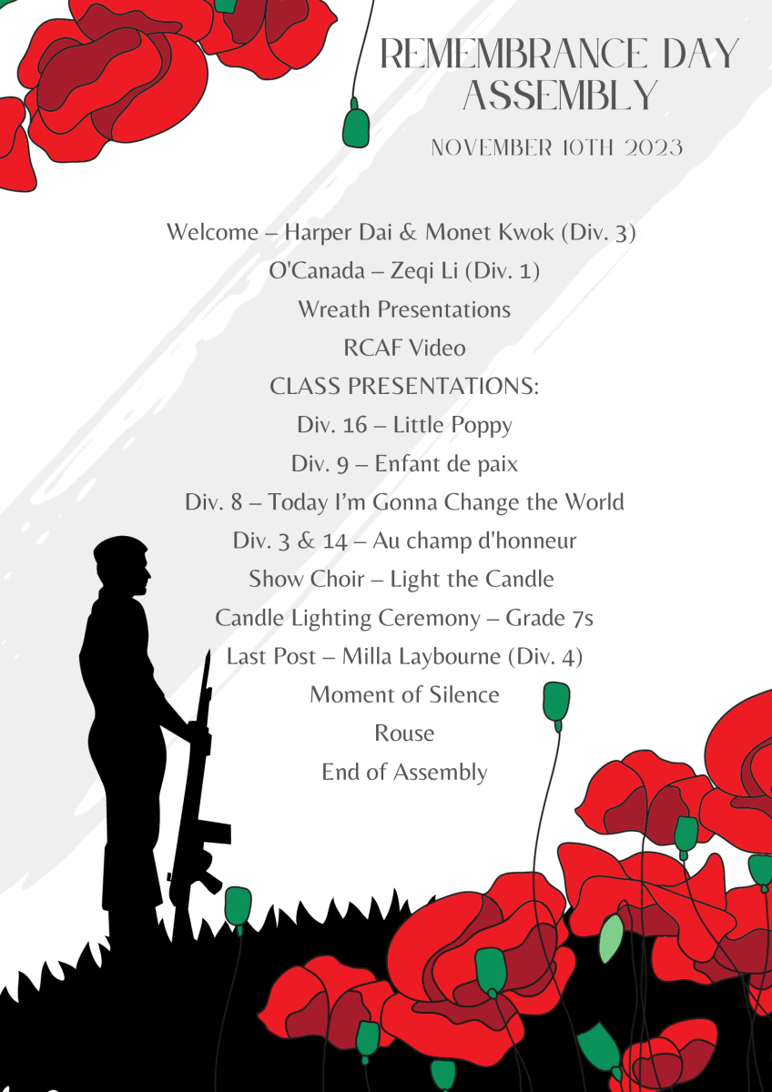 Remembrance Day Assembly | Whiteside Elementary School